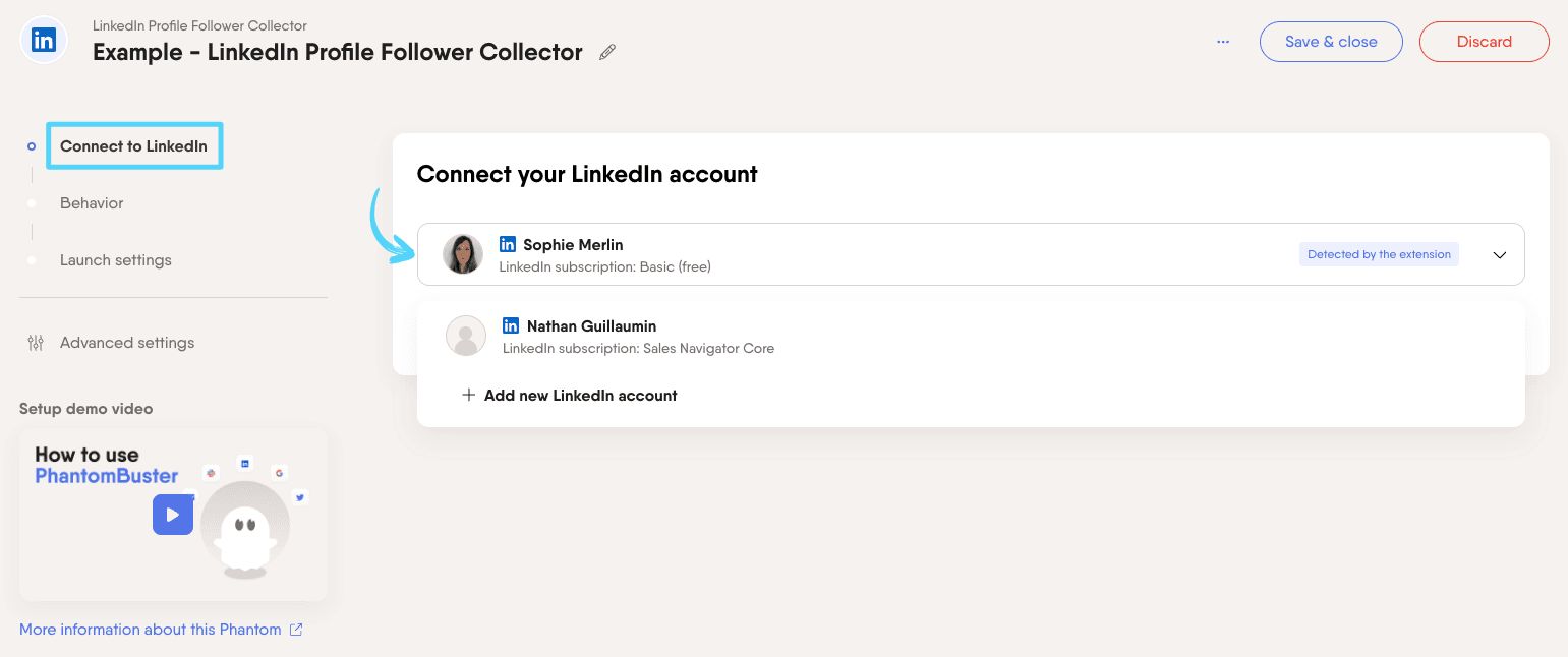 How to use the LinkedIn Profile Follower Collector – PhantomBuster
