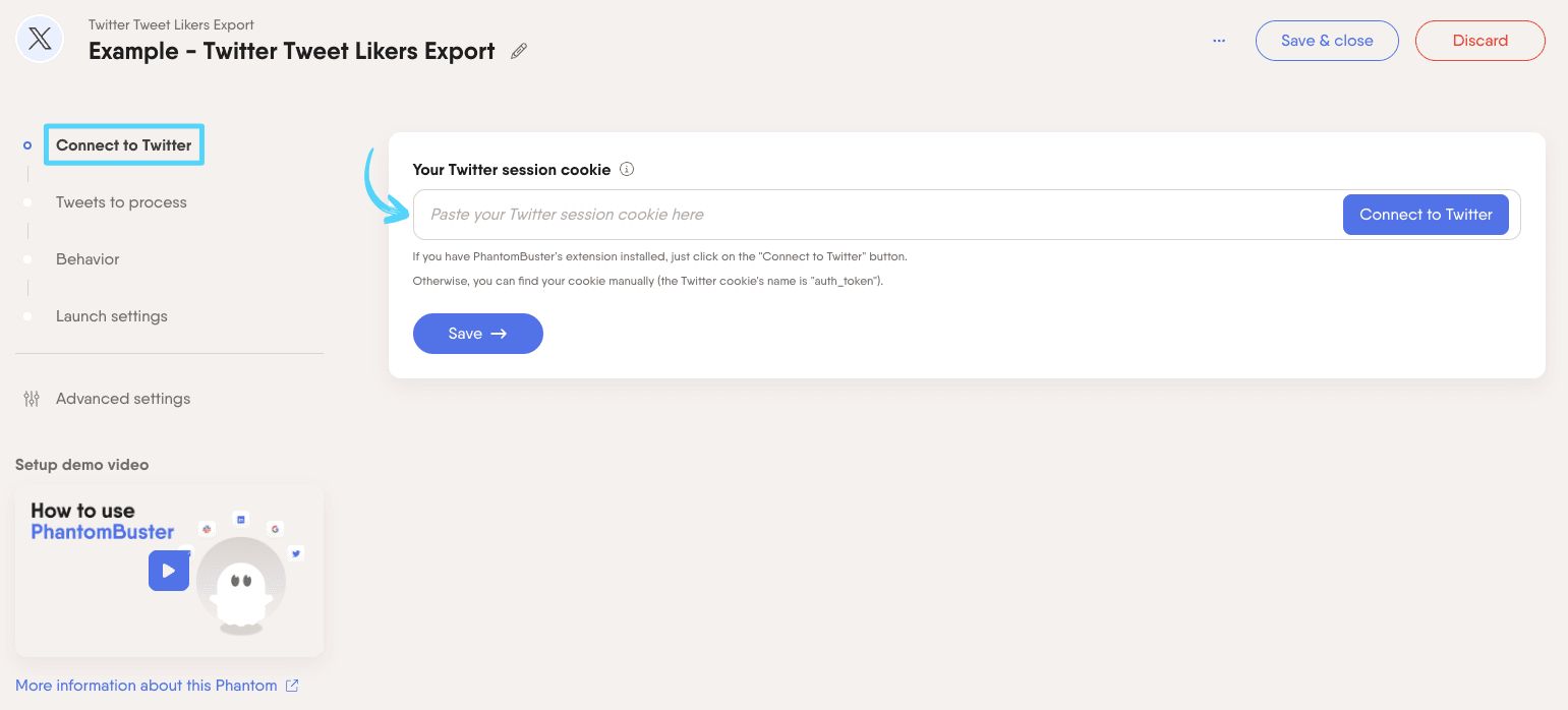 How to use the Twitter Tweet Likers Export – PhantomBuster