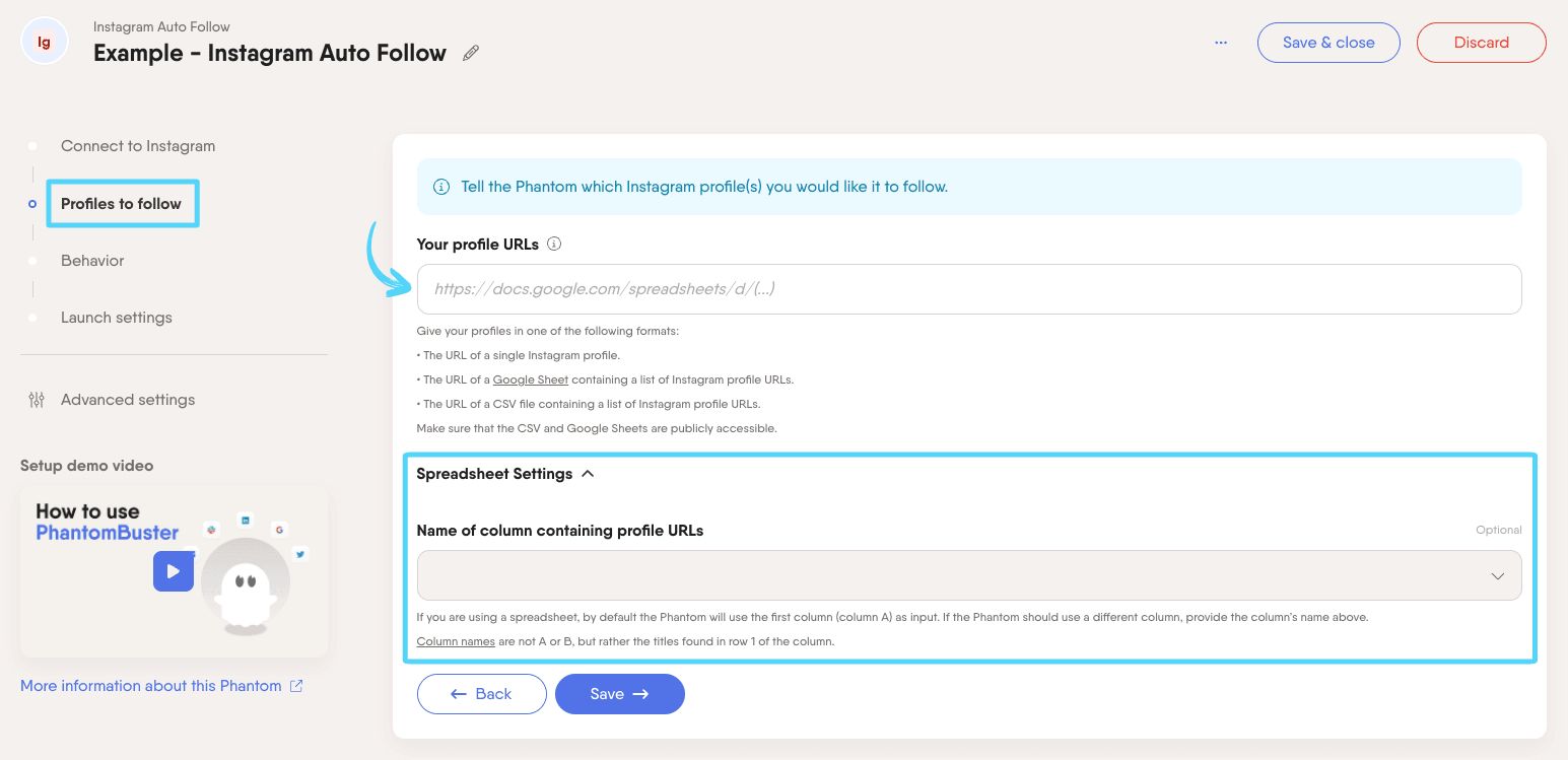 How to use the Instagram Auto Follow – PhantomBuster