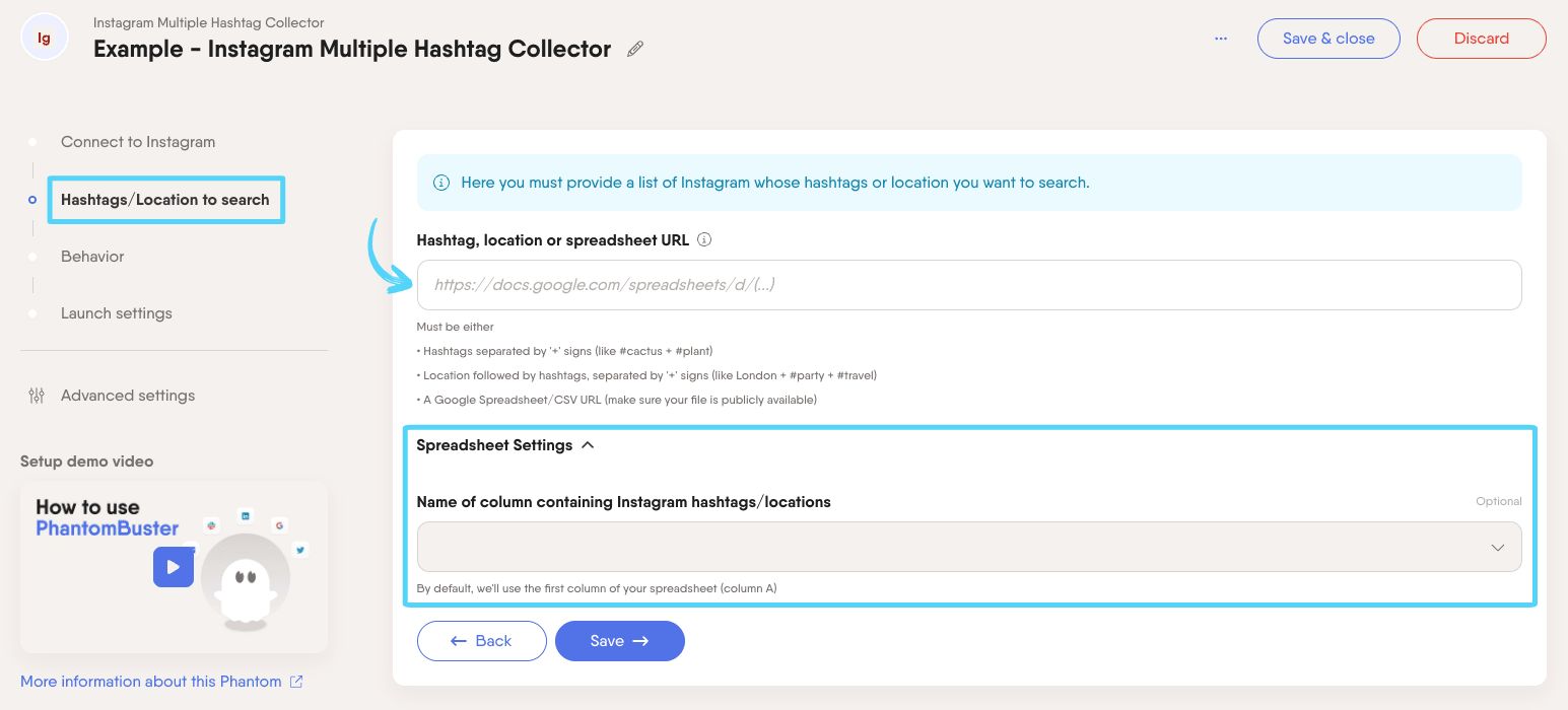 How to use the Instagram Multiple Hashtag Collector – PhantomBuster