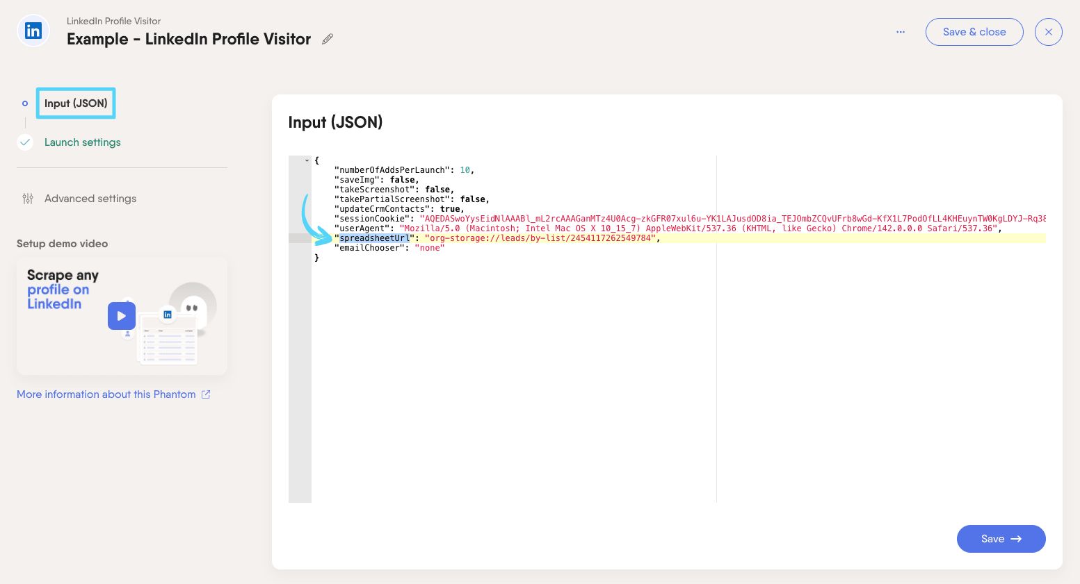 How to use dynamic input and UI settings with the API – PhantomBuster